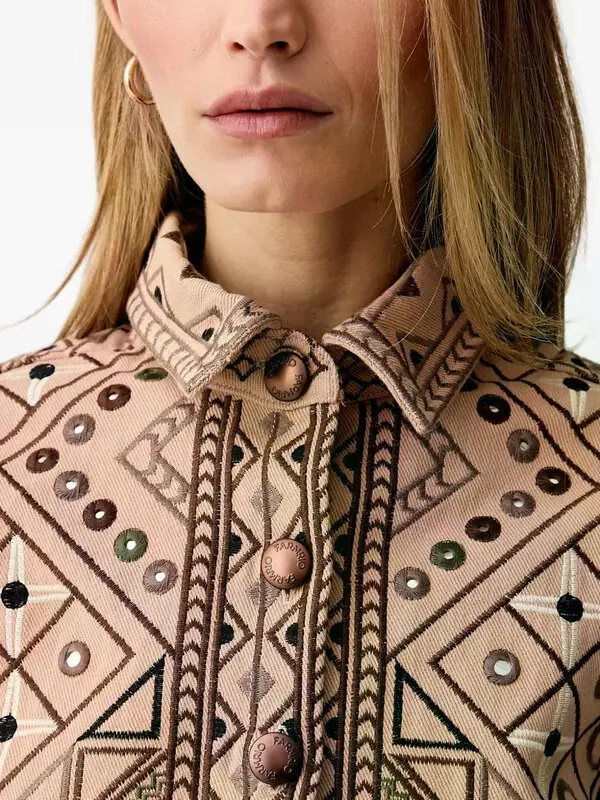 Farm Rio Embroidered Cropped Jacket