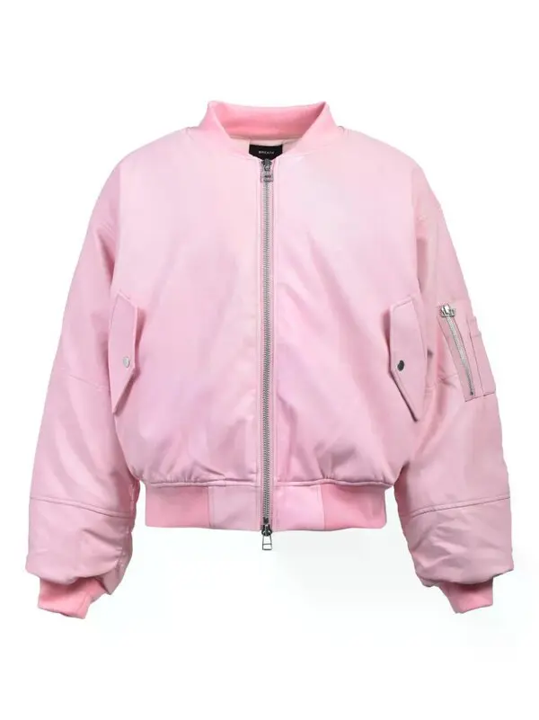 BREATH Zip-up Bomber Jacket - Pink