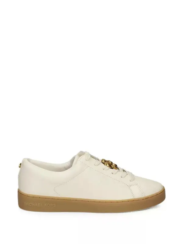 Michael Kors Flower-detail Leather Sneakers - Neutrals