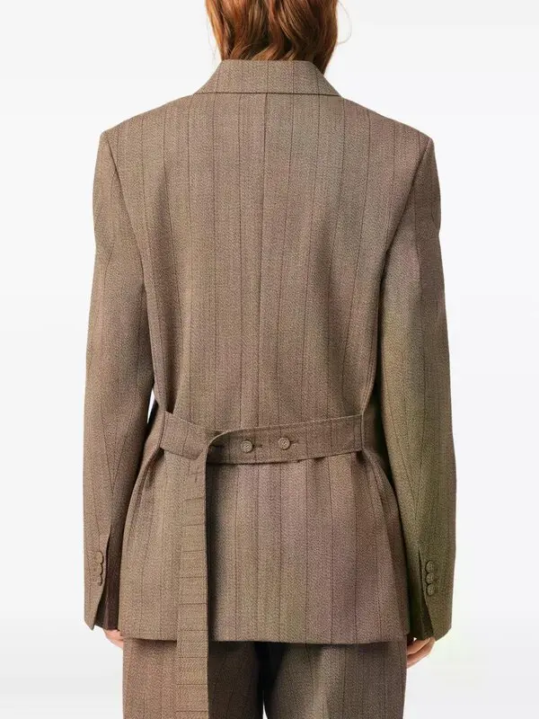 AMI Paris Double Breasted Striped Wool Blazer