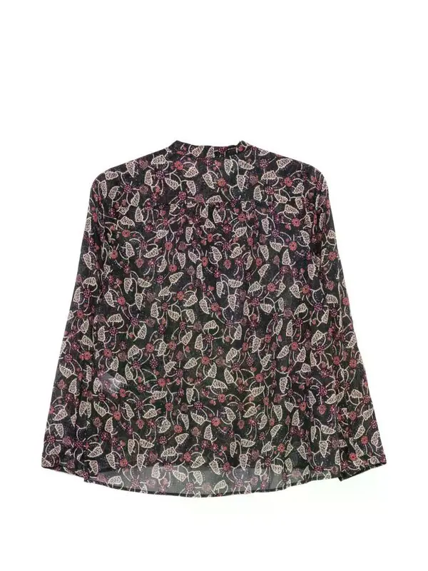MARANT ETOILE Floral Print Band Collar Blouse
