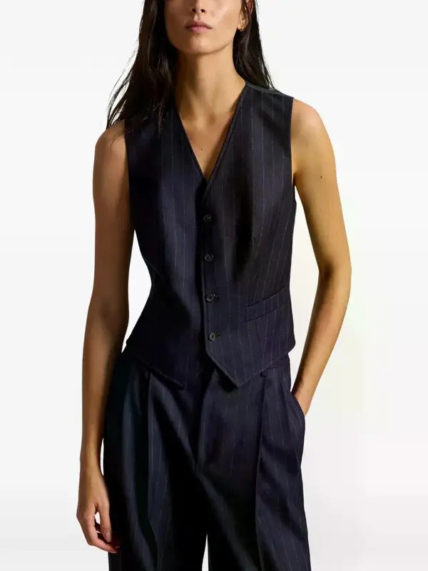 Polo Ralph Lauren Pinstripe V-neck Sleeveless Gilet