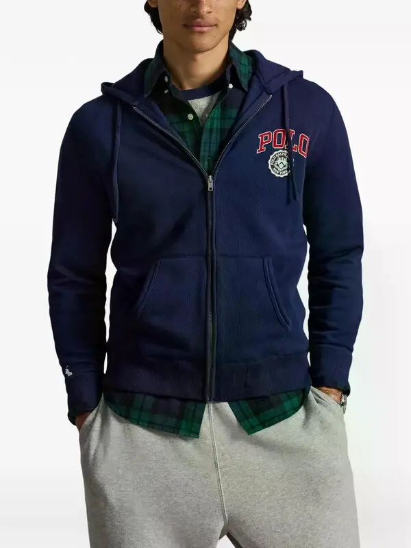 Polo Ralph Lauren Embroidered Zip-up Hoodie - Blue