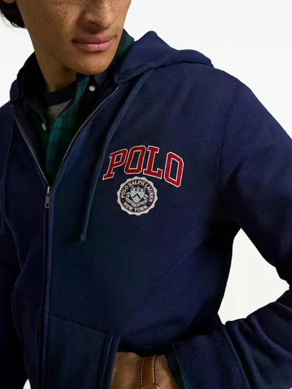 Polo Ralph Lauren Embroidered Zip-up Hoodie - Blue