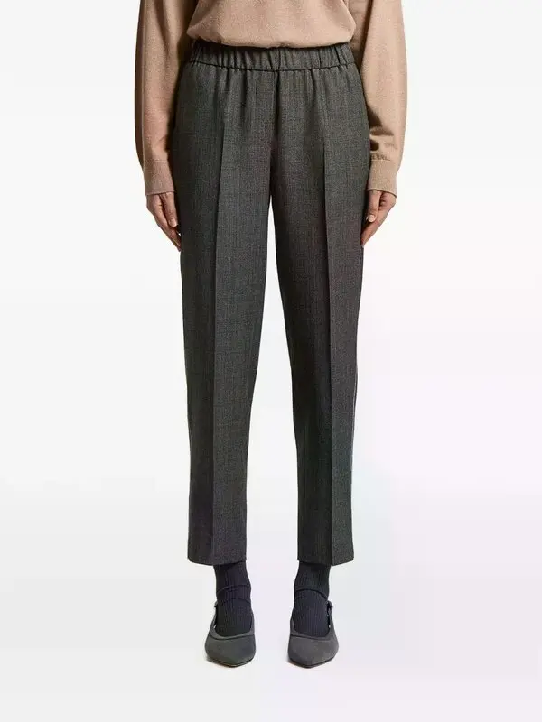 Peserico Check-pattern Elasticated-waist Trousers