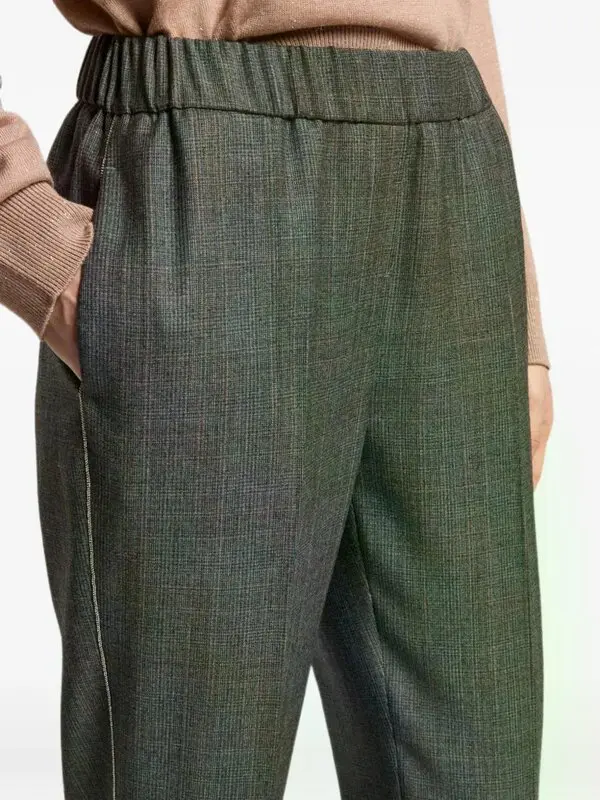 Peserico Check-pattern Elasticated-waist Trousers