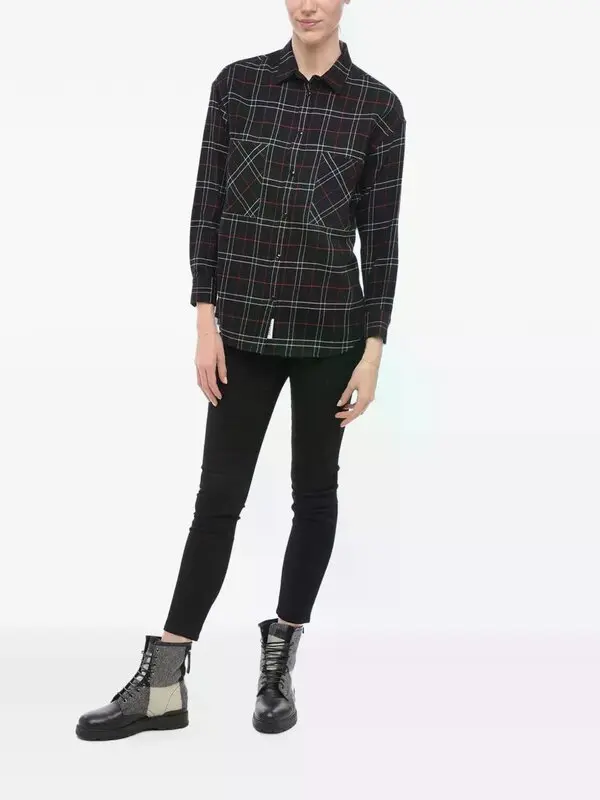 Woolrich Tartan-print Flannel Blouse - Black