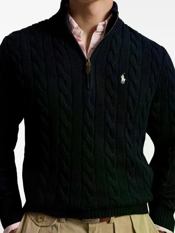 Polo Ralph Lauren Cable-knit Quarter-zip Sweater