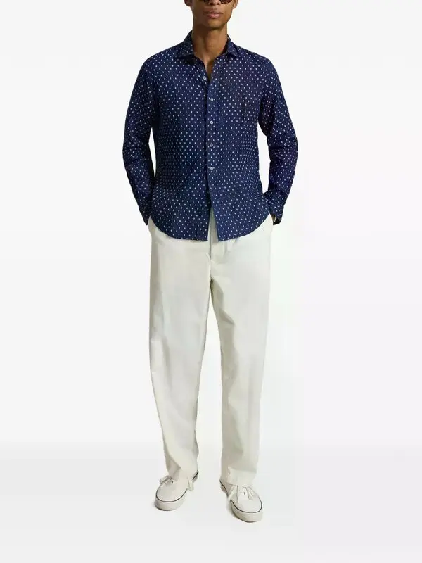 Polo Ralph Lauren Diamond-print Linen Shirt