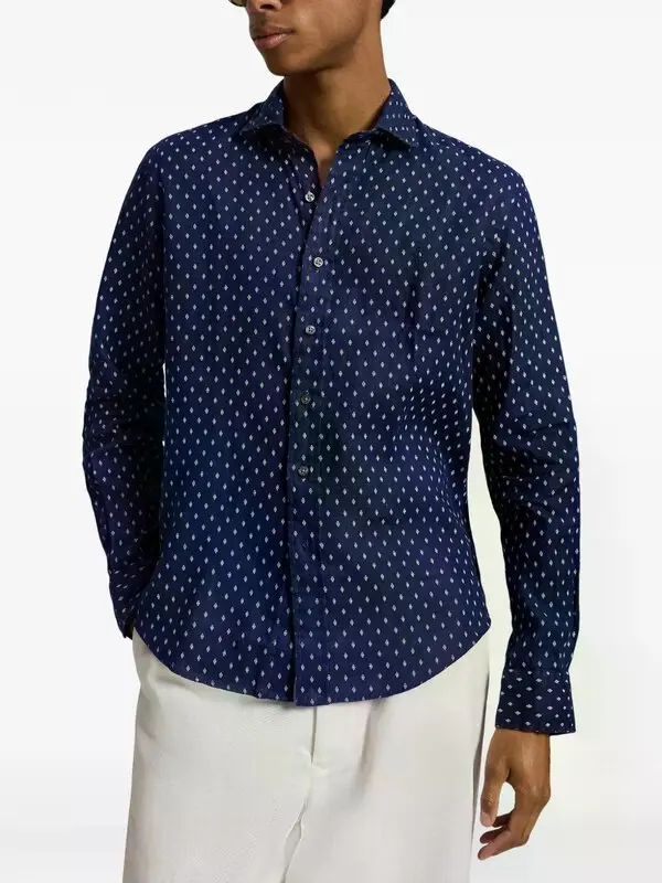 Polo Ralph Lauren Diamond-print Linen Shirt