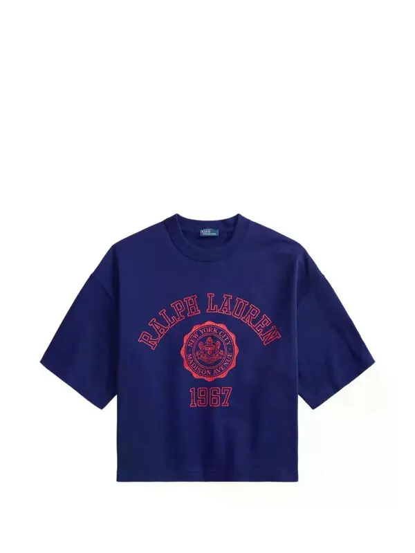 Polo Ralph Lauren Logo-print Drop-shoulder T-shirt - Blue