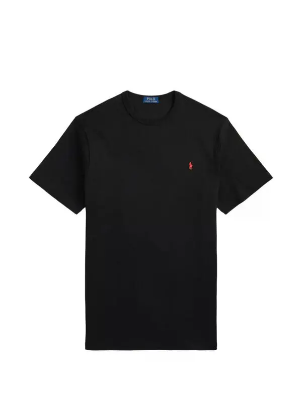 Polo Ralph Lauren Embroidered Logo-print T-shirt - Black