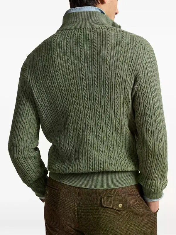Polo Ralph Lauren Cable-knit Quarter-zip Sweater