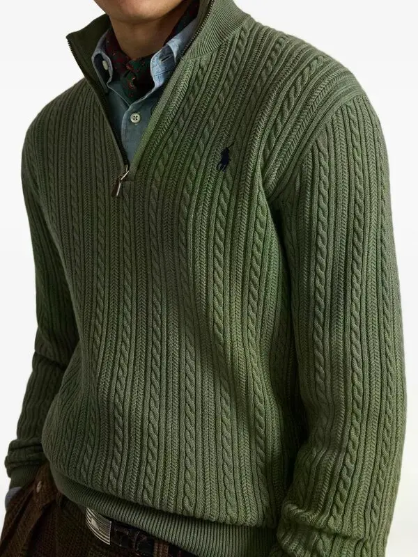 Polo Ralph Lauren Cable-knit Quarter-zip Sweater