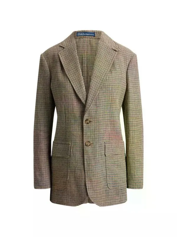Polo Ralph Lauren Houndstooth Linen Blazer - Neutrals