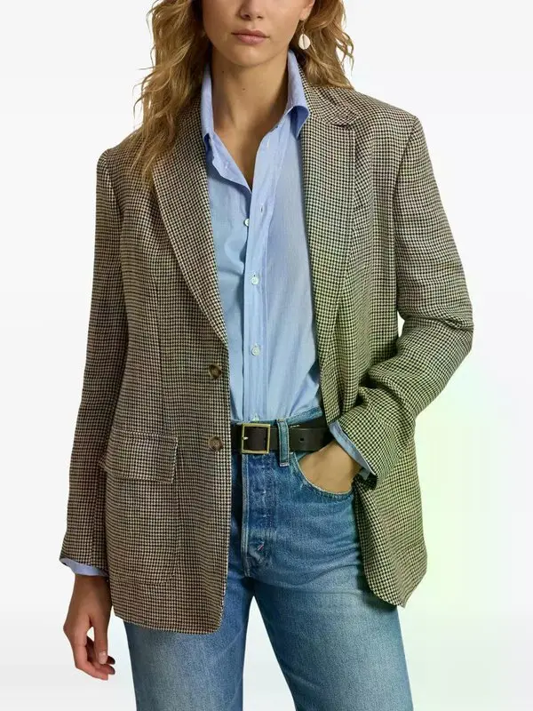 Polo Ralph Lauren Houndstooth Linen Blazer