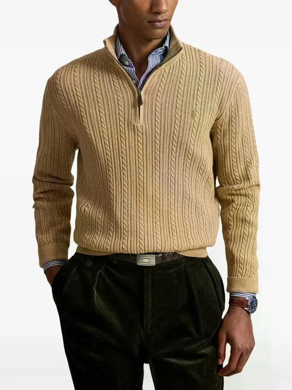 Polo Ralph Lauren Cable Knit Quarter-zip Sweater