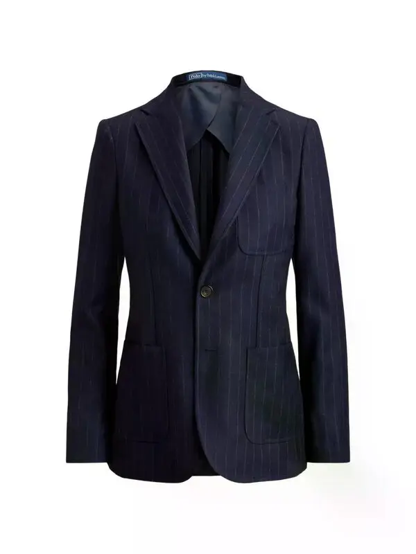 Polo Ralph Lauren Pinstripe Patch-pocket Jacket - Blue