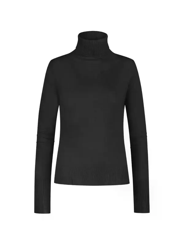CHAMOIS FOU Roll-neck Long-sleeve Sweater - Black