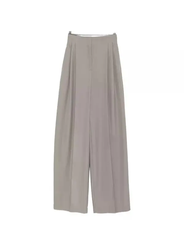 MUGLER Pleated Wide-leg Trousers - Grey
