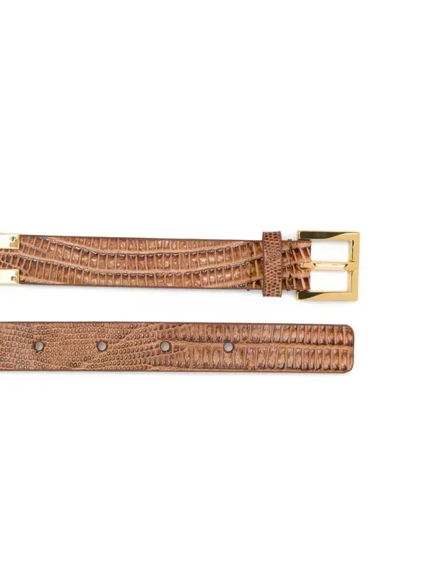Elisabetta Franchi Crocodile-effect Leather Belt