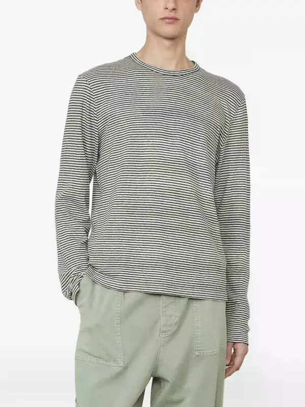 Officine Générale Horizontal-stripe Long-sleeve T-shirt - White