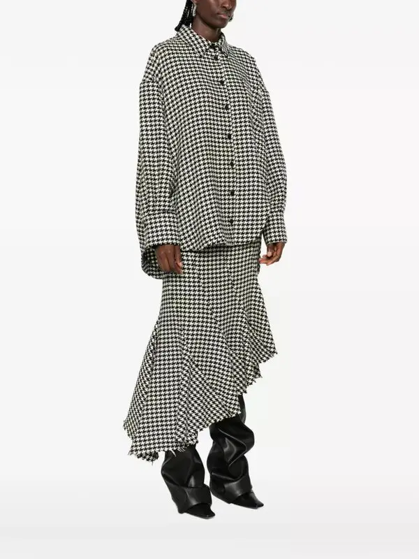 Attico Houndstooth-pattern Oversized Jacket