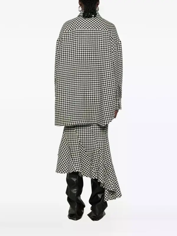 Attico Houndstooth-pattern Oversized Jacket