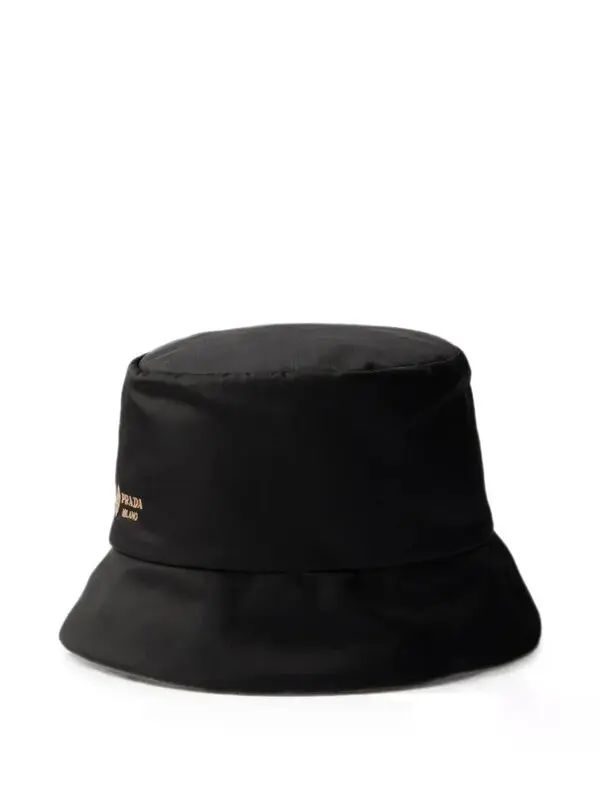 Prada Reversible Re-nylon And Camel-hair Bucket Hat - Black