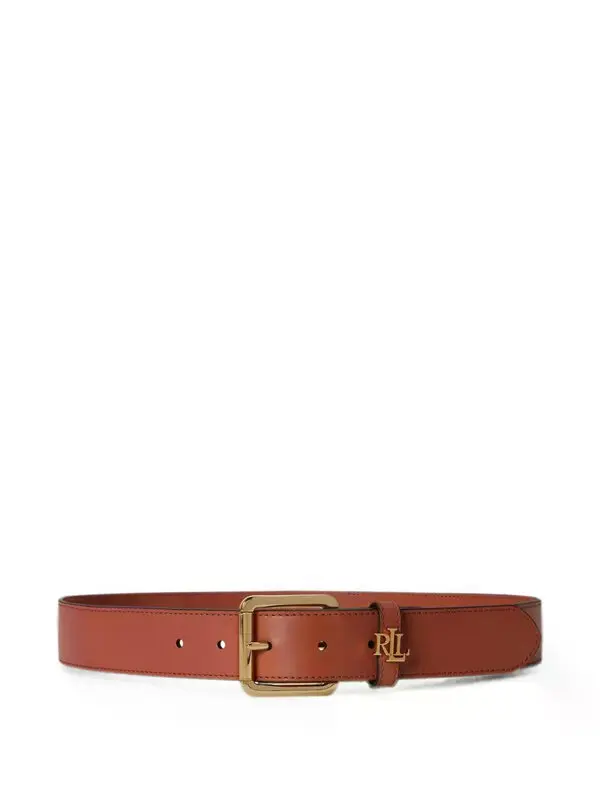 Ralph Lauren Logo-keeper Skinny Leather Belt - Brown