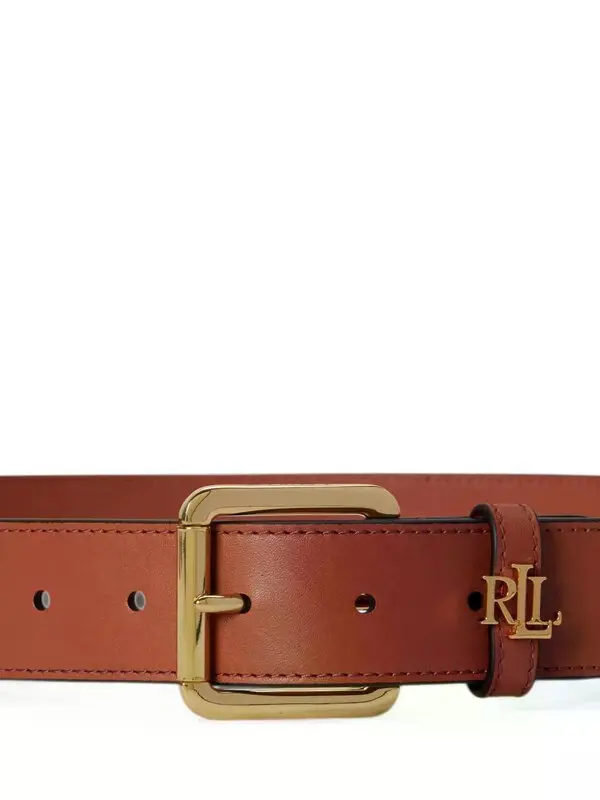 Ralph Lauren Logo-keeper Skinny Leather Belt