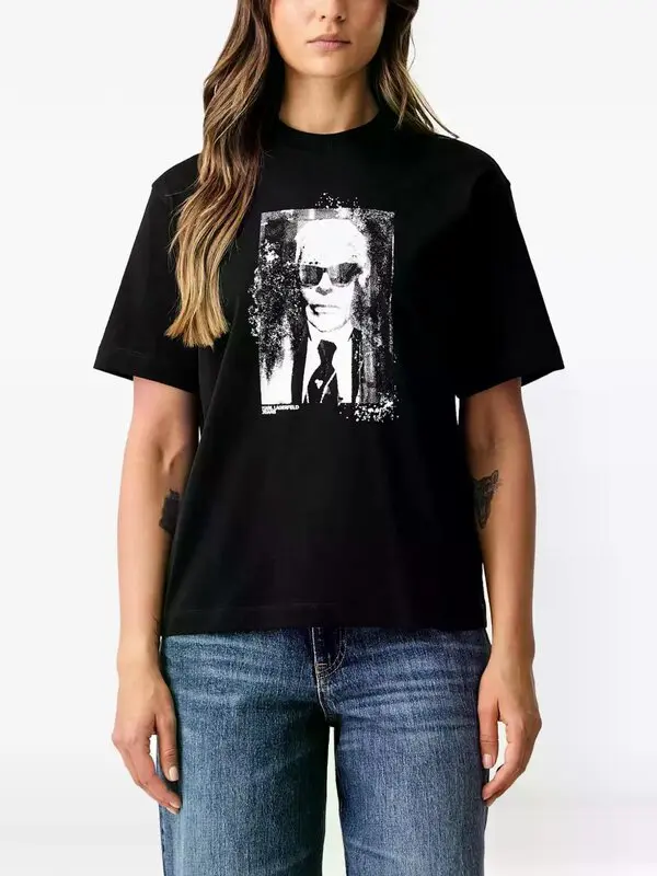 Karl Lagerfeld Graphic Print T-shirt - Black