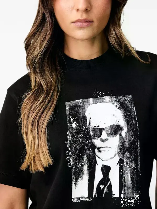 Karl Lagerfeld Graphic Print T-shirt - Black