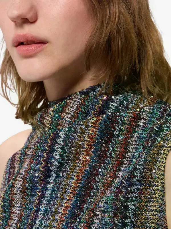 Missoni Sequin-embellished Zigzag Dress