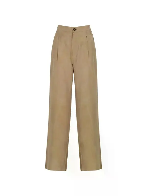 EMME Pleated Wide-leg Trousers