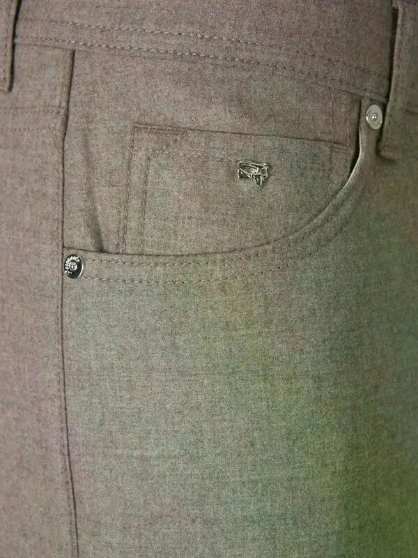 Marco Pescarolo Jeans With Rear Logo Plaque - Brown