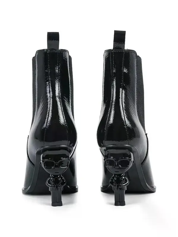 Karl Lagerfeld Heeled Ankle Boots With Ikonik Karl Heel