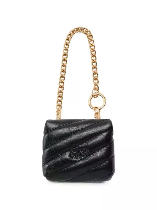 Pinko Love Birds Chevron-quilted Bag Charm