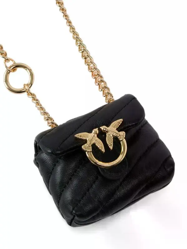 Pinko Love Birds Chevron-quilted Bag Charm
