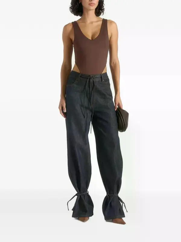 Manière De Voir Faye Indigo Wide Leg Jeans - Blue