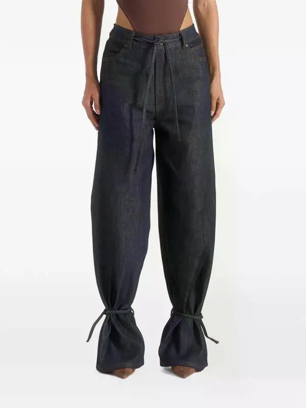 Manière De Voir Faye Indigo Wide Leg Jeans - Blue