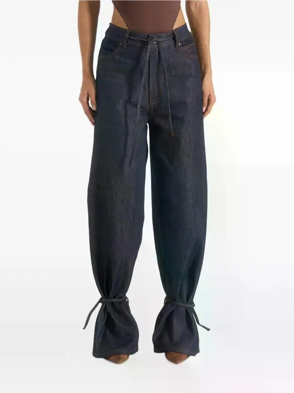 Manière De Voir Faye Indigo Wide Leg Jeans - Blue