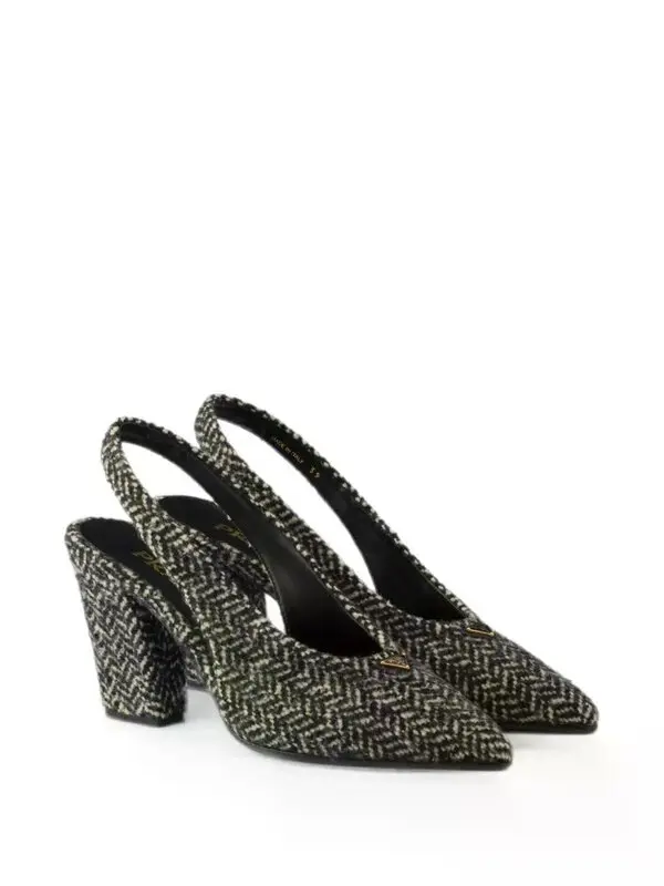 Prada Chevron Slingback Pumps