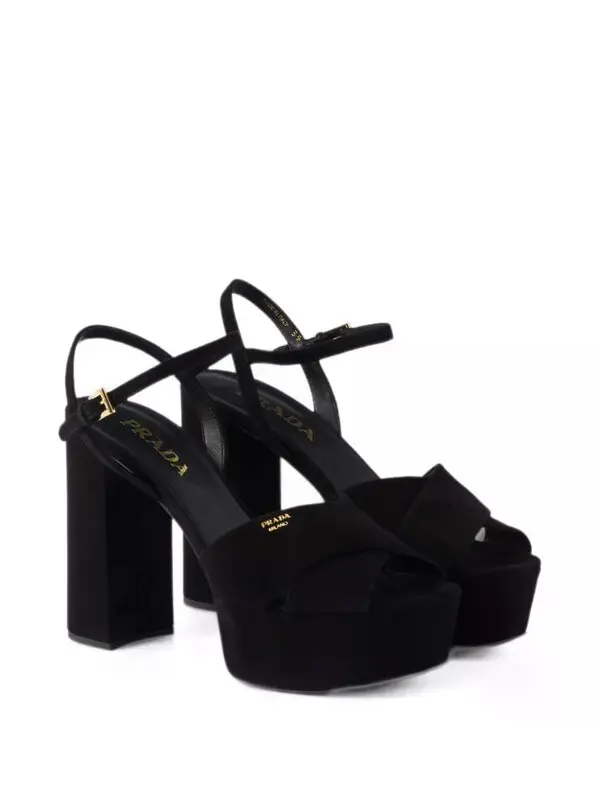 Prada Suede Platform Sandals