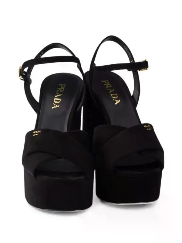Prada Suede Platform Sandals