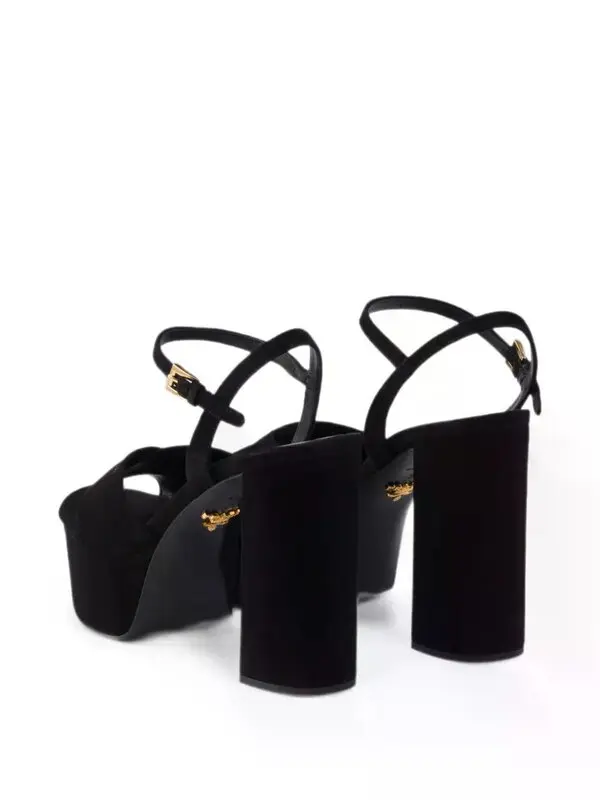 Prada Suede Platform Sandals
