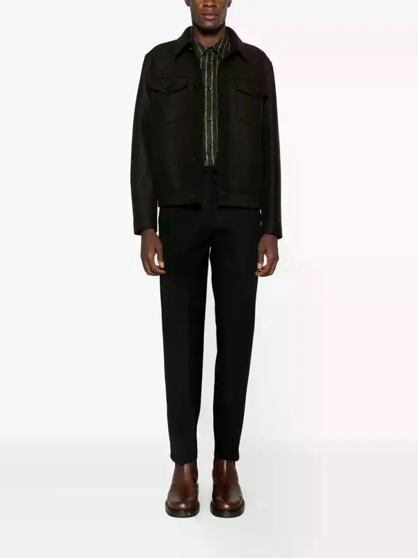 Karl Lagerfeld Drawstring Straight-leg Trousers - Black