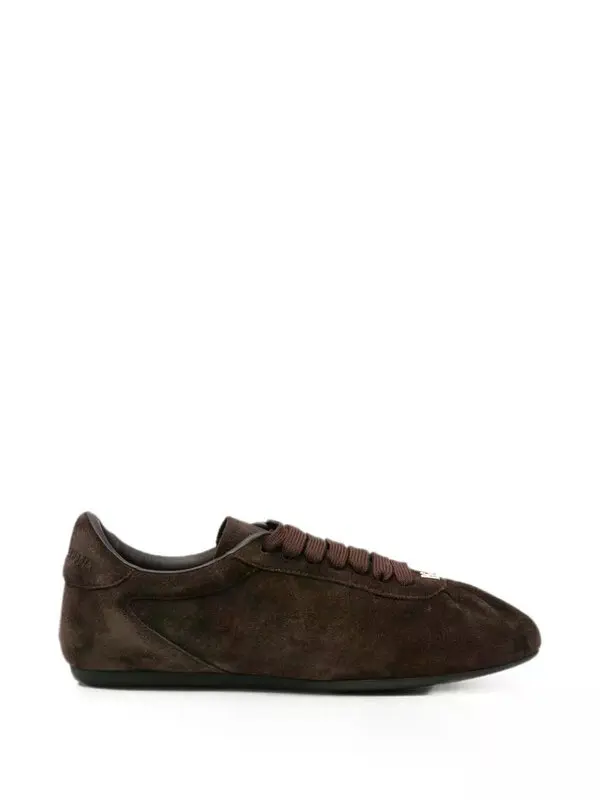 Dolce & Gabbana Logo-plaque Suede Sneakers - Brown