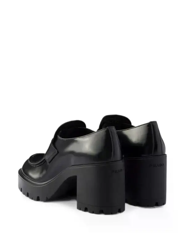 Prada Brushed-leather Loafers