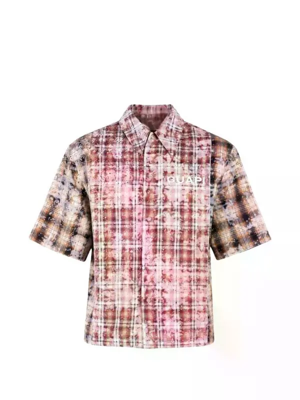 GUAPI Eclipse Rhinestone-embellished Plaid Shirt